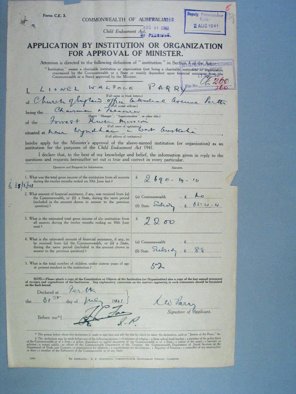 Child Endowment records in Canberra | Find and Connect