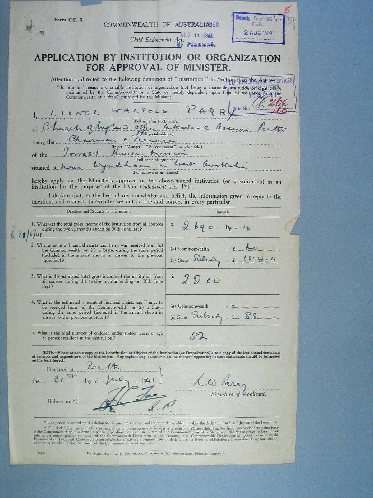 Child Endowment records in Canberra | Find and Connect