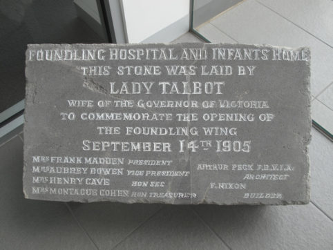 Foundling Hospital and Infants' Home, Foundation Stone | Find and Connect