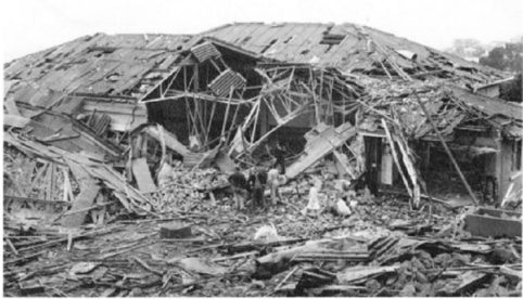 Devastation after the laundry boiler explosion at Mt St Canice, Hobart ...