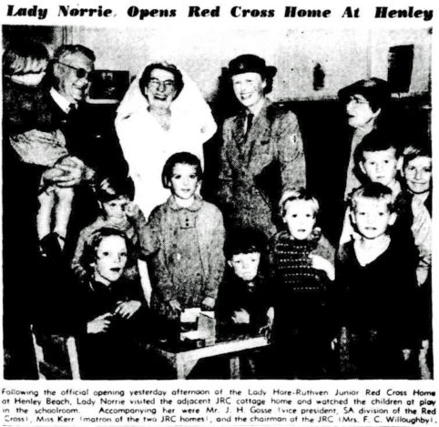Lady Norrie opens Red Cross Home at Henley | Find and Connect
