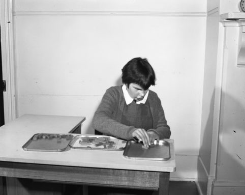 Blind & Deaf Institute, student at work, 1951 to 1973 | Find and Connect