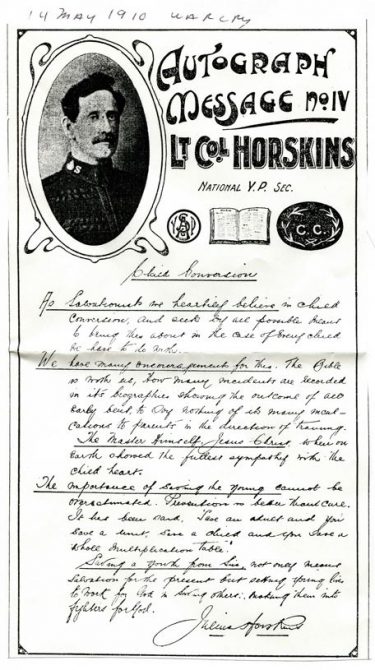 Autograph Message No. IV | Find and Connect